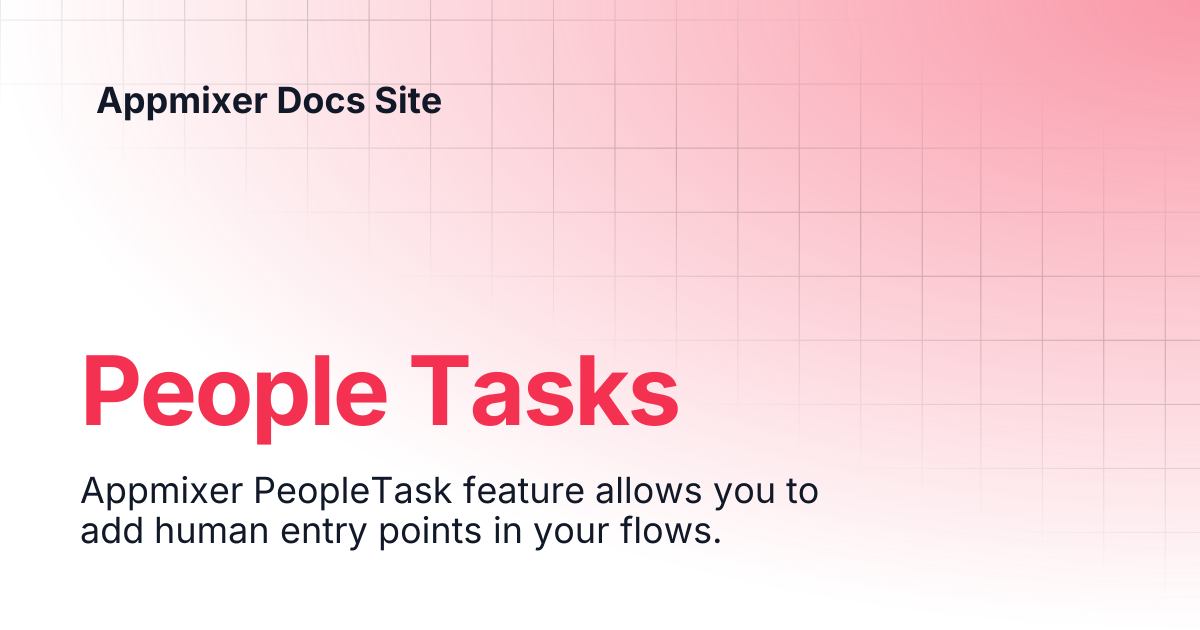 People Tasks | v4.4 | Appmixer Docs Site