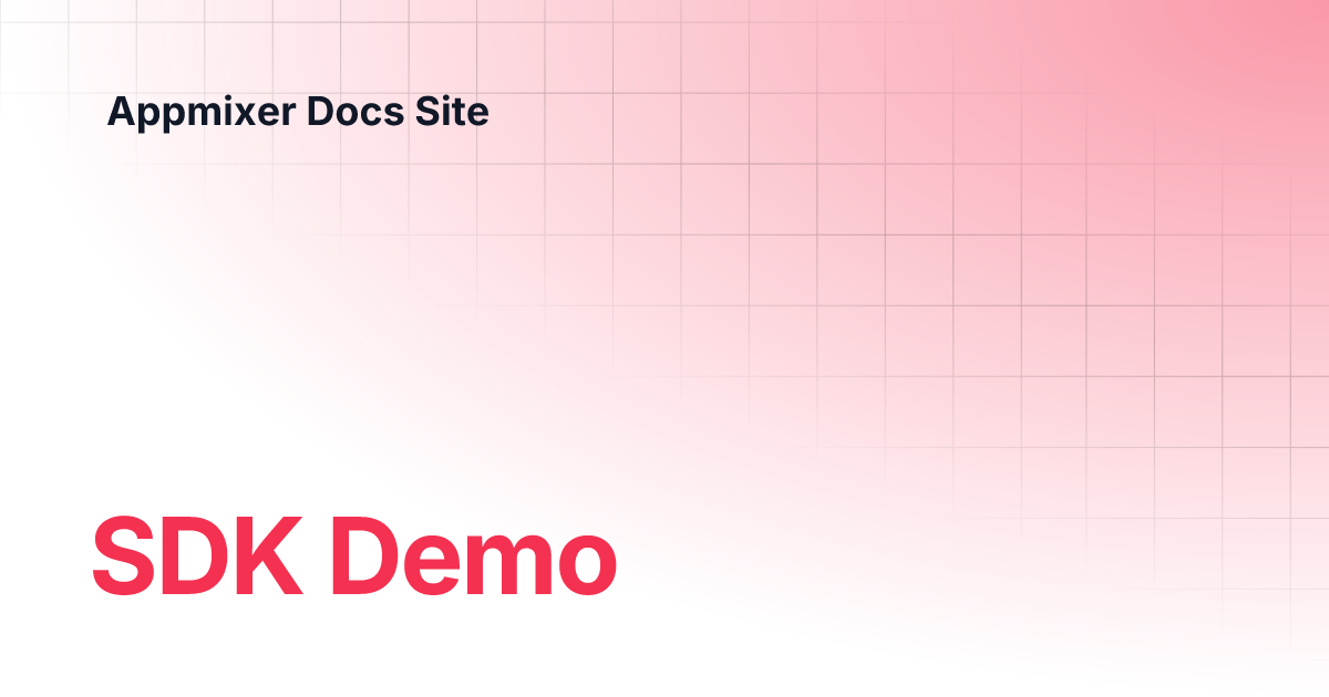 SDK Demo | Appmixer Docs Site